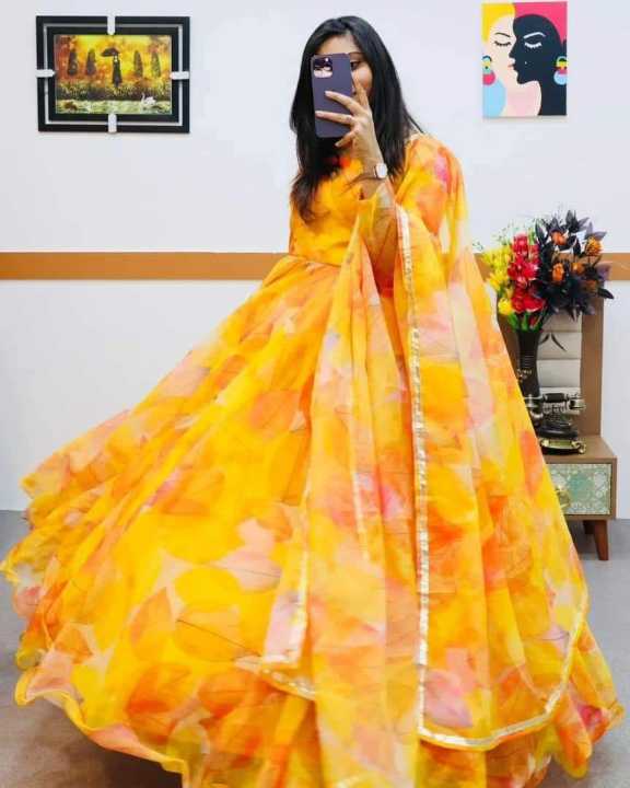 New exclusive designed high quality Diamonded print gown dress three ...