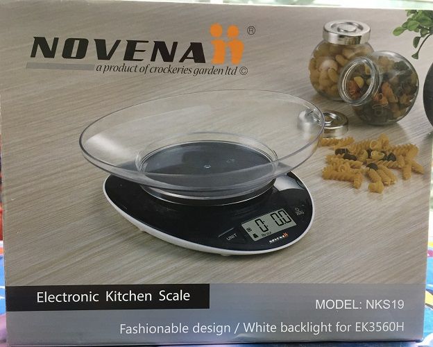 Novena Kitchen Scale Digital LCD Display : NKS19 - Black, Electronic ...