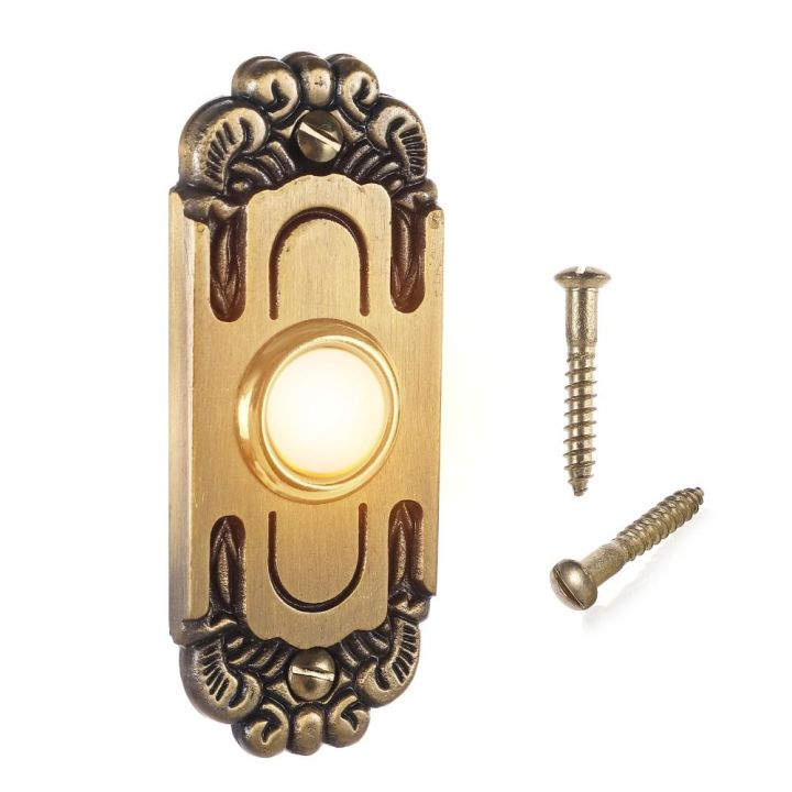 Heavy Duty Metal Doorbell Push Button LED Lighted Wired Metal Door Bell ...