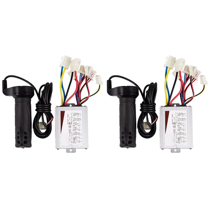 2X 36V 500W Electric Bicycle Brushed Speed Controller & Throttle Grip ...