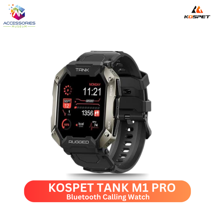 KOSPET TANK M1 PRO Bluetooth Calling Rugged Waterproof Smartwatch ...