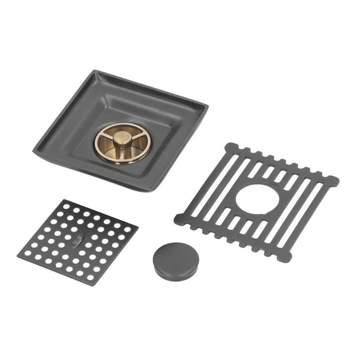 4 Inch Square Floor Drain, Smooth Drainage Square Floor Drain Shallow ...