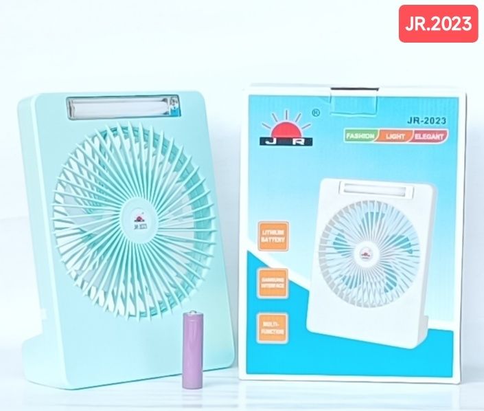 J&N Lithium rechargeable mini table air cooling fan with LED light JR ...