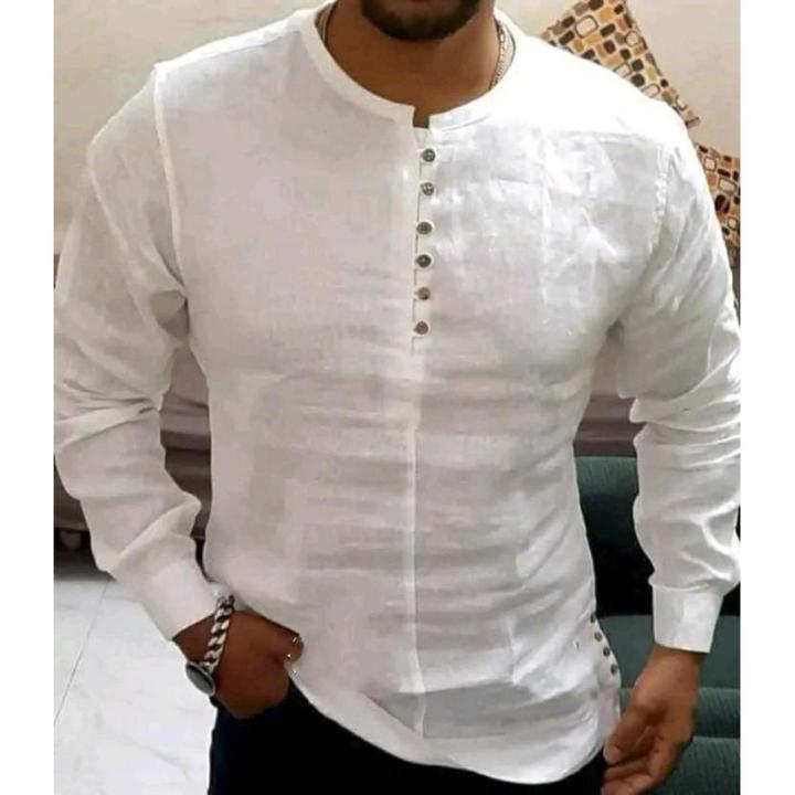 Long Sleeve Cotton Fotua for Men - White | Daraz.com.bd