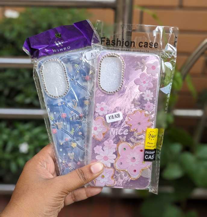 Ladies Cover For Oppo A38 / A18 with Stone Butterfly and Glitter Design ...