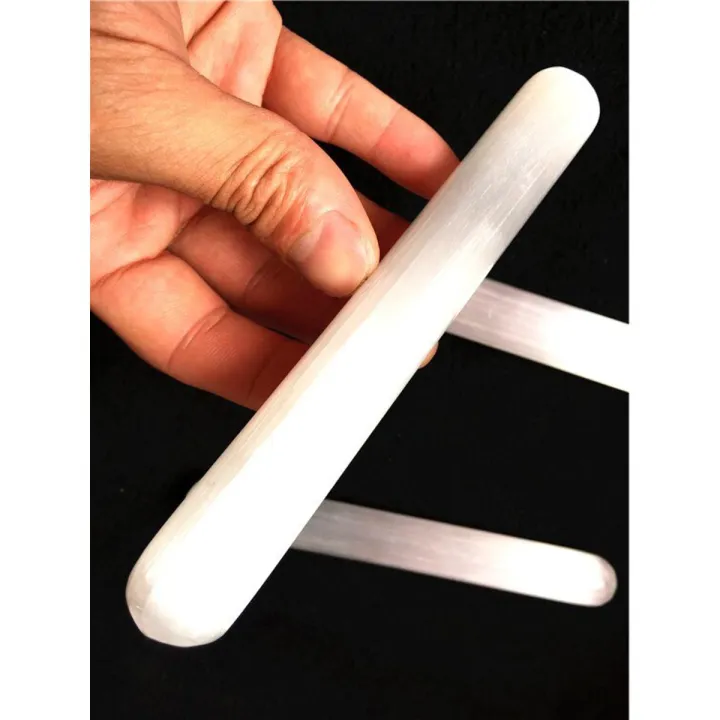 【VisioN Shop】15cm selenite quartz crystal massage stick natural gem ...