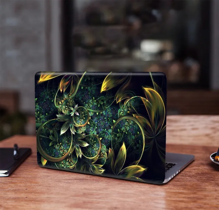 3D leaf Design Removeable Laptop Sticker for Back Side Laptop skin for ...
