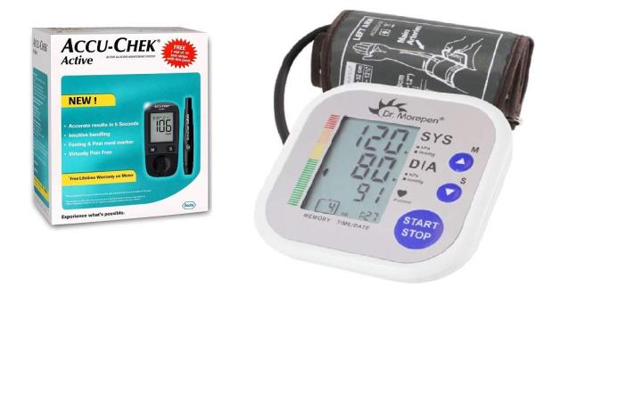Combo Bp02 Monitor and Acu-Chek Active Glucose Check Health Care ...