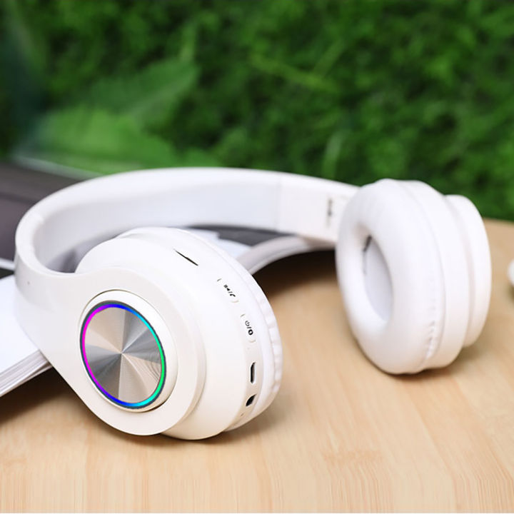 Ecocc LED glow Wireless Gaming Headset Bluetooth 5.0 Stereo Over Ear ...