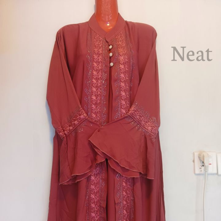 Dubai Cherry stylish burka with Hijab | Daraz.com.bd