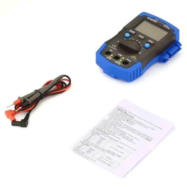 BTMETER BT-37K Digital Multimeter 4000 counts AC/DC NCV Test Diode Ohm ...