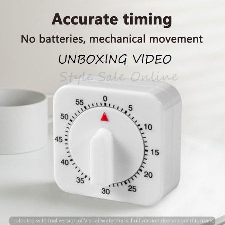 60 Minute Square Mechanical Multi Purpose Timer- white | Daraz.com.bd