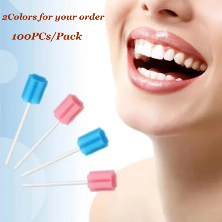【Limited Time Only】 100PCs Tool Disposable Teeth Cleaning Sponge Dental ...
