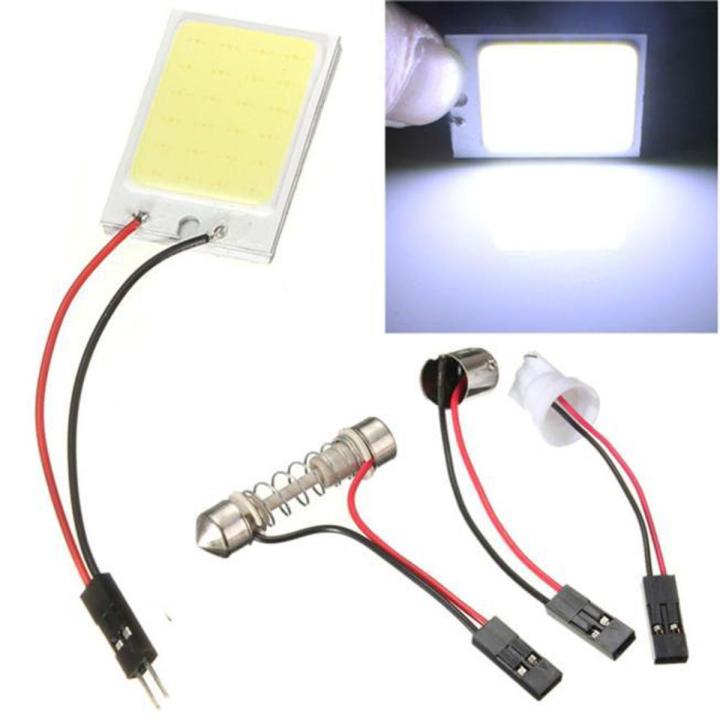 8W COB 24 Chip LED Car Interior Light T10 12V Panel light car light ...