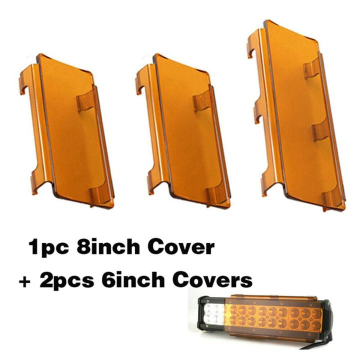 20 Inch Amber Snap on Lens Cover 6 Inch + 8 Inch for Offroad Led Light ...