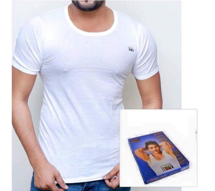 London Boy Mens Vest Half Sleeve Vest Single Pack 100% Cotton (Sando Ganji) | Daraz.com.bd