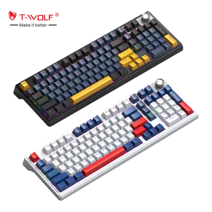 T-WOLF T78 Tri-Mode Wireless Gaming Mechanical Keyboard | Daraz.com.bd