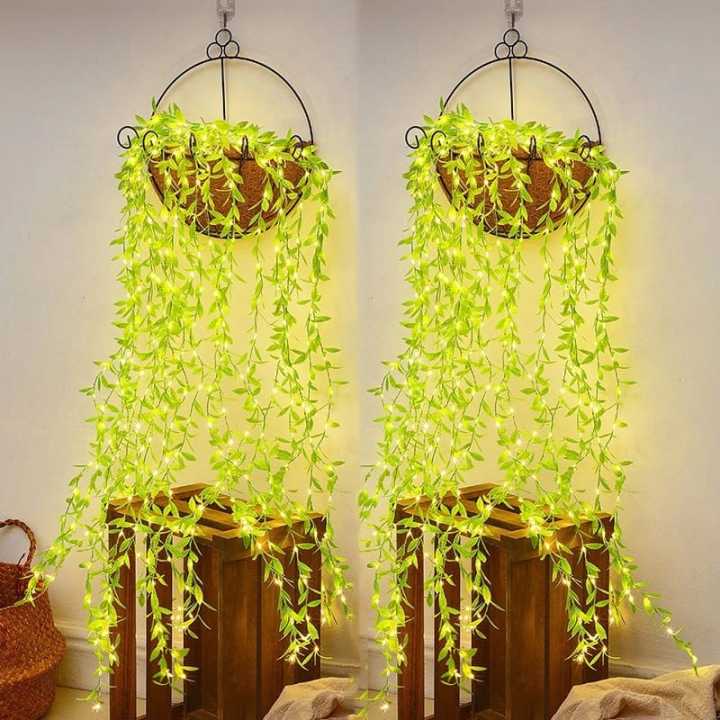 For Flower Green Leaf String Lights Artificial Pata Fairy Lights Big ...