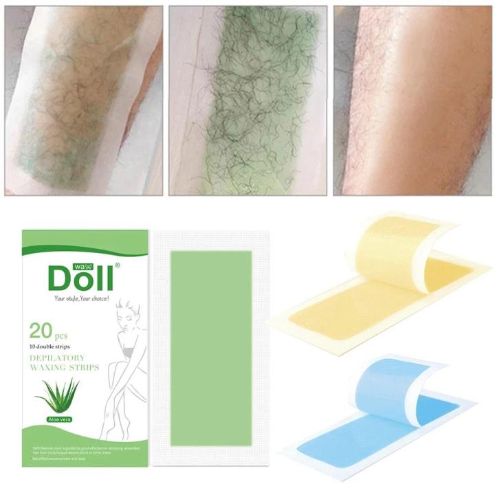 20Pcs Box Professional Body Hair Removal Wax Strips Dual-Side Non Woven ...