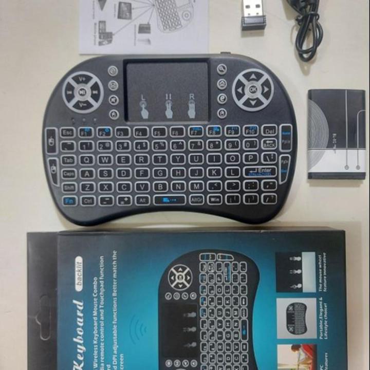 i8 Mini Wireless Keyboard With Touch Mouse Pad backlit - Keyboard ...