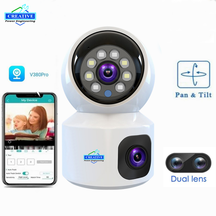 C10 Dual Lens V380 IP camera night vision home WIFI IP security camera ...