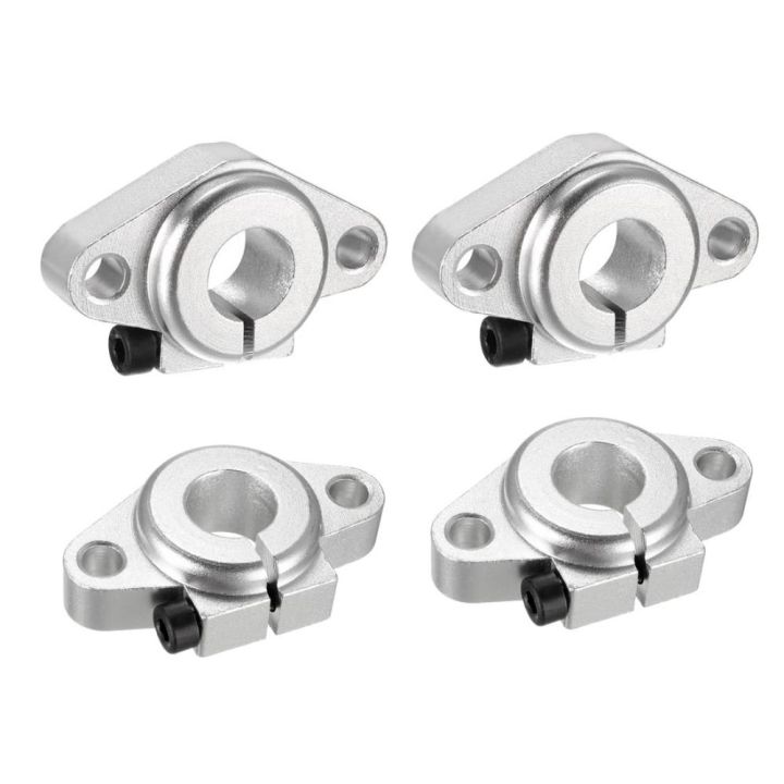 4Pcs Useful Aluminum Linear Motion Rail Clamping Silver Tone Rod Rail ... 4Pcs Useful Aluminum Linear Motion Rail Clamping Silver Tone Rod Rail ...