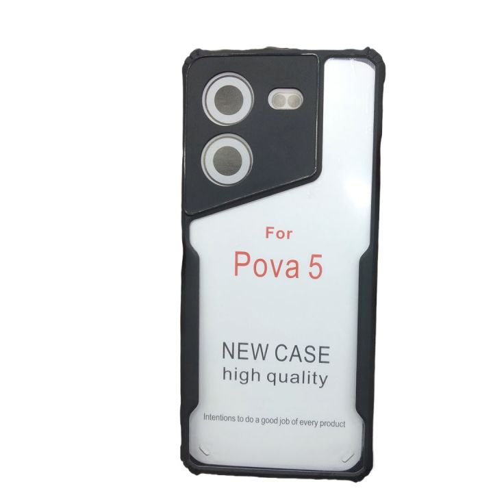 Yonpor ShockProof Case For Tecno Pova 5 - Transparent Silica Gel Matte ...