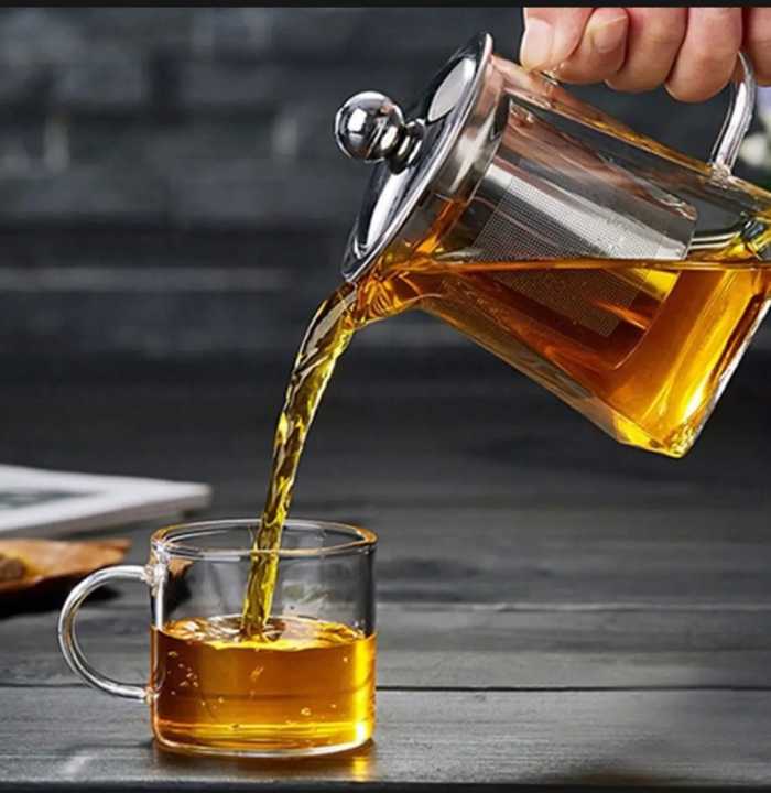 Heat Resistant Glass Teaset Flower Tea Pot Puer Kettle Coffee Teapot ...
