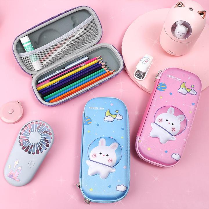 New 3D EVA Cartoon Rabbit Pencil Case Cute Stationery Box Girls Color ...