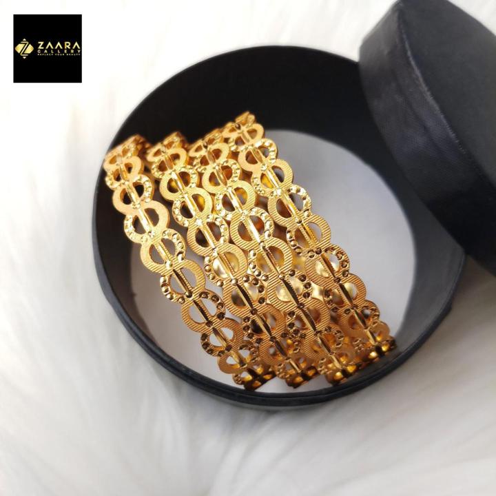 City Gold Bangles/ Gold Plated Laser Cut Bangles For Women (Imported) M ...