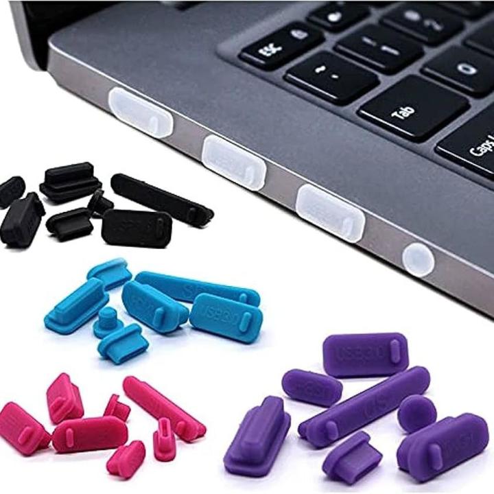 Dust Plug - 13Pcs/Set Anti Dust Plug For Laptop Silicone Cover Stopper ...