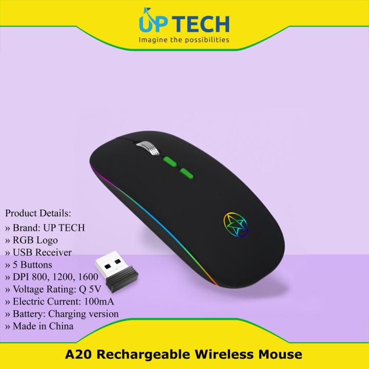 A20 Wireless Rechargeable RGB Lighting Mouse | Daraz.com.bd