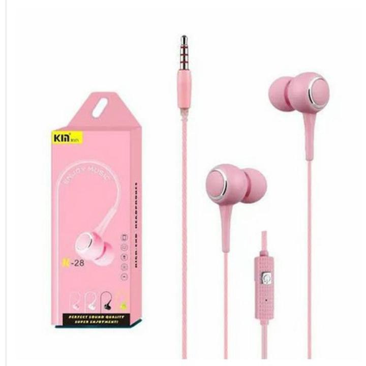 Kin K-28 earphone perfect sound super bass Headphones With Mic-Beauty ...