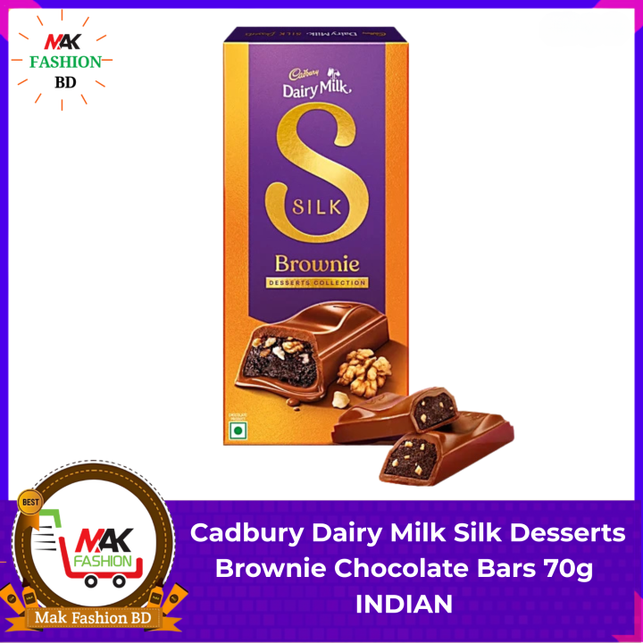Cadbury Dairy Milk Silk Desserts Brownie Chocolate Bars 70g INDIAN ...