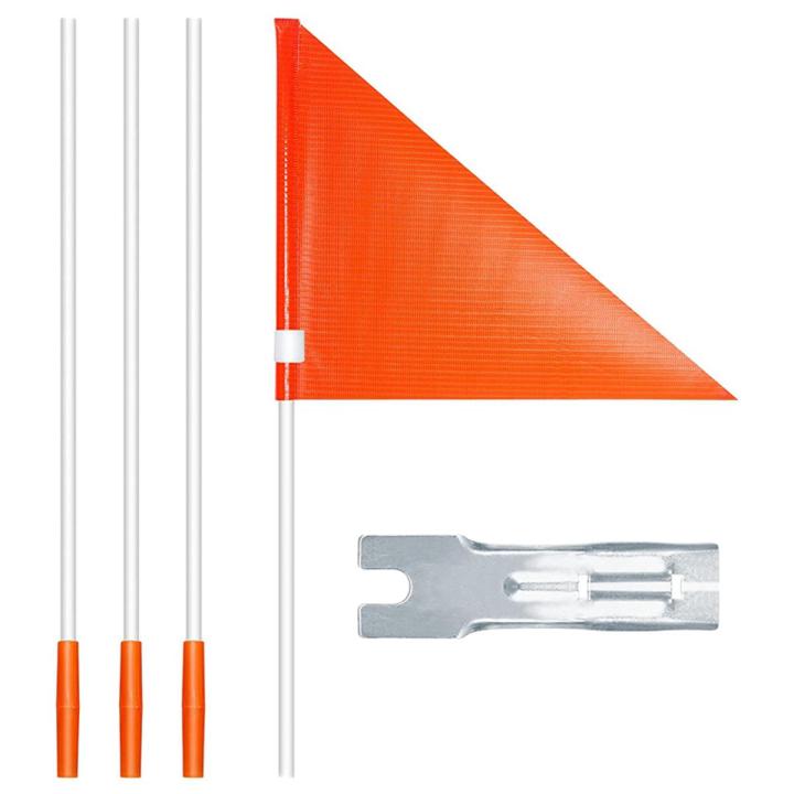 Safety Flag with Pole,6 Foot Adjustable High Visibility Bike Flag ...