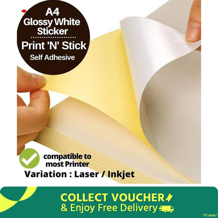 White Sticker Paper A4 Size 10 Piece | Daraz.com.bd