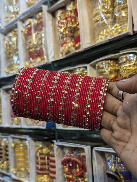 New churi Metal velvet bangles /exclusive fashionable bangles set -52 ...