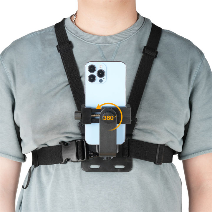 Mobile Phone Chest Mount Laptop Harness Phone Holder Strap Clip POV for ...