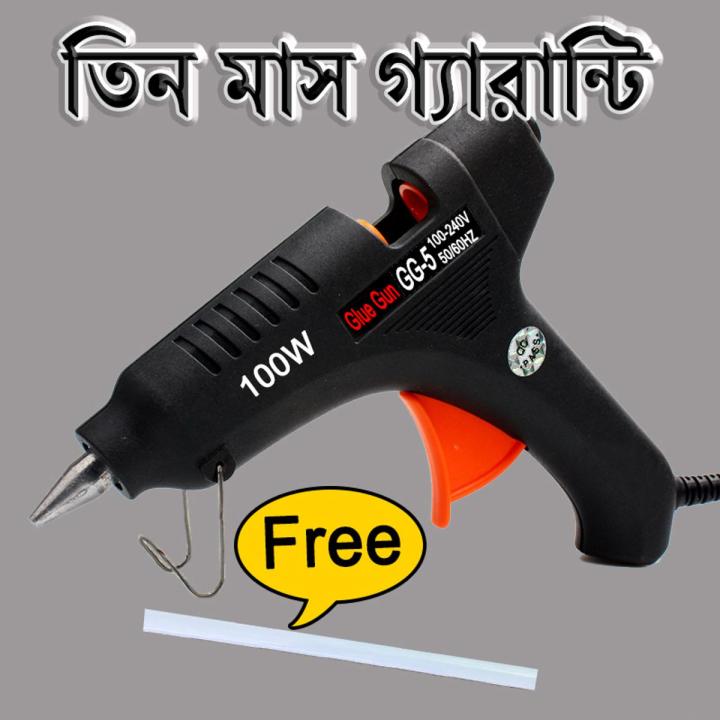 100w Hot Melt Big Size Glue Gun With Free Stick, DIY Art Crafts, Repair, Joint Glue Gun | Daraz ...