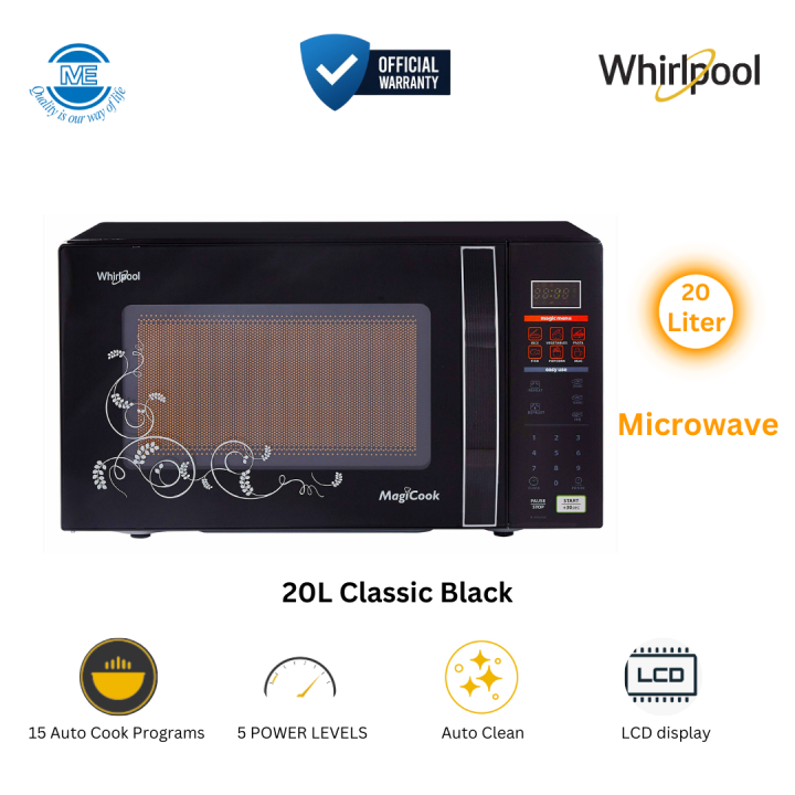 WHIRLPOOL 20 Liter Microwave Oven Magicook Classic Black | Daraz.com.bd