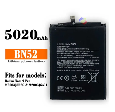 Redmi Note 9 Pro Battery BN52 Battery | Daraz.com.bd