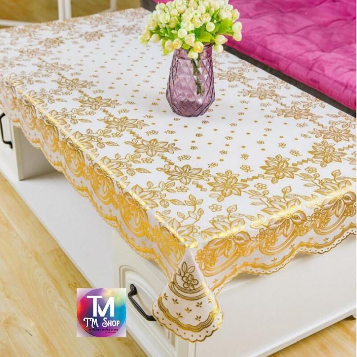 DHgate PVC Golden Colour Tablecloth Tea Cup Mat Table Cover - 32'' by ...