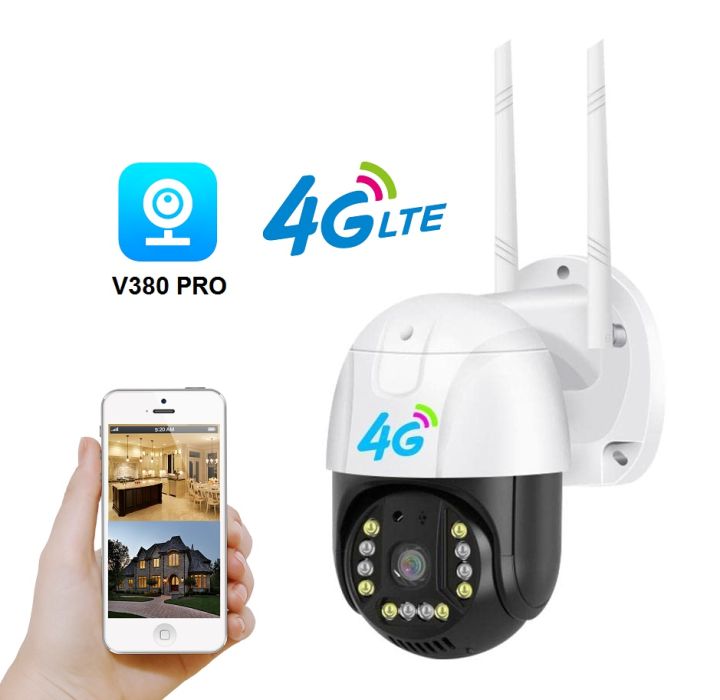 V380 PRO 4G Sim Supported IP Camera 3MP Waterproof Outdoor Color Night ...
