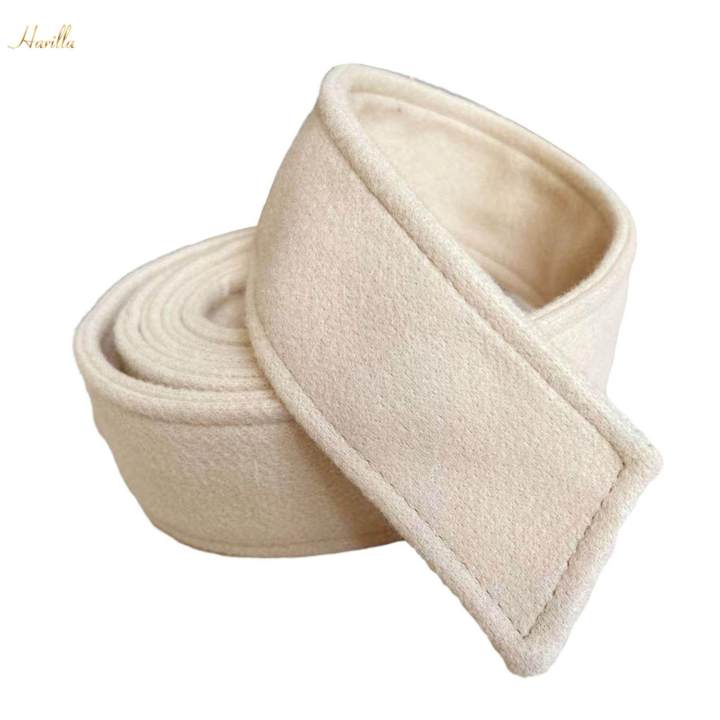 Women Wool Overcoat Waist Belt Lightweight Double Sided Trench Coat ...