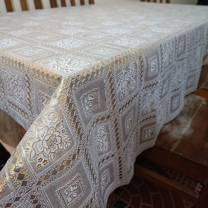 PVC Bronzing Tablecloth Waterproof Oilproof dining Coffee Table Mat ...