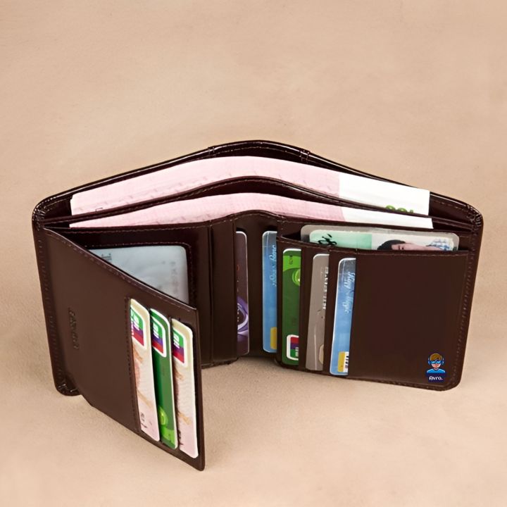 Classic Trifold Wallet Chocolate Colour Wallet For Men 100% Leather ...