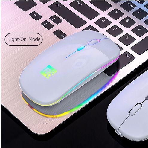 R8 Wireless Rechargeable Mouse With RGB Lighting, Silent-DPI Button ...