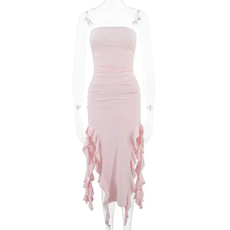 【Customer favorite】 BWQ Long Dresses For Women Slit Bodycon Sleeveless ...