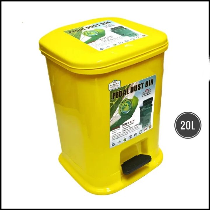 20 Liter Plastic Made Pedel Dustbin With Bucket - Garbage Pedel Trash ...
