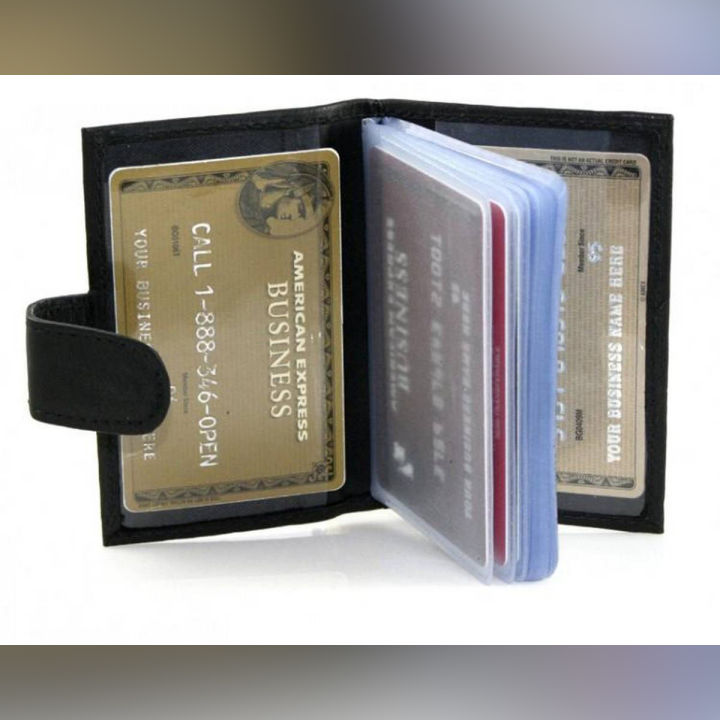 Black Leather Credit & visiting Card Holder | Daraz.com.bd